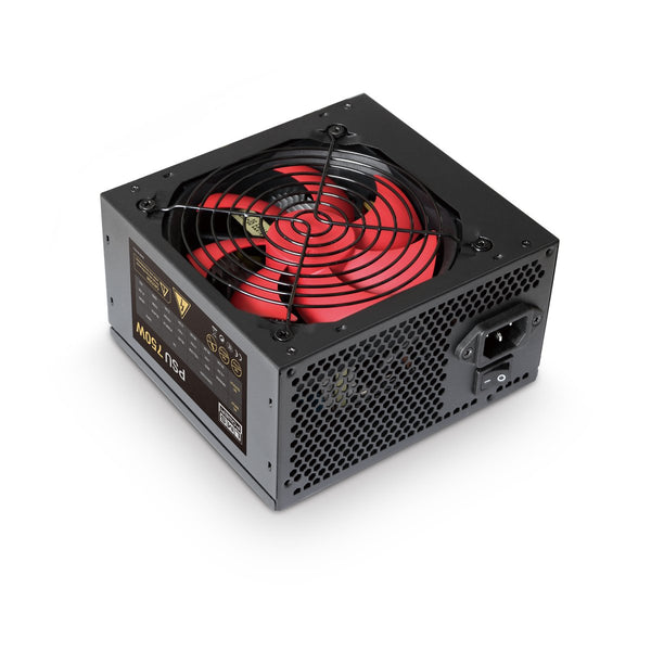 LMS Data 750W PC Power Supply Unit Quiet 12cm Red Fan PSU ATX 6-Pin PC ...